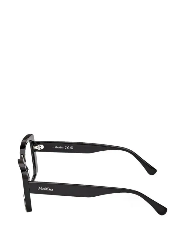 Max Mara Rectangle-frame Glasses - Black