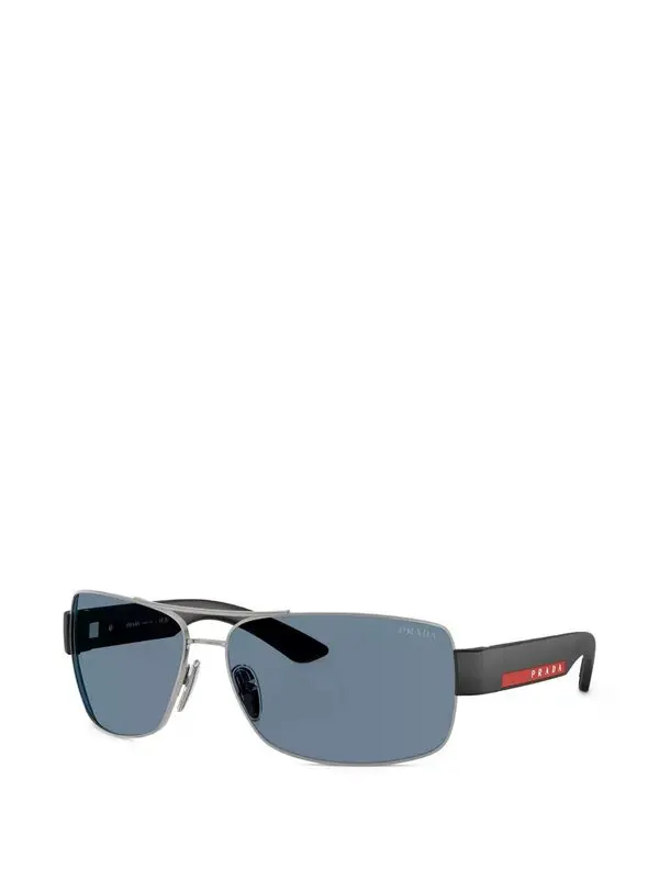 Prada Rectangle-frame Sunglasses - Silver