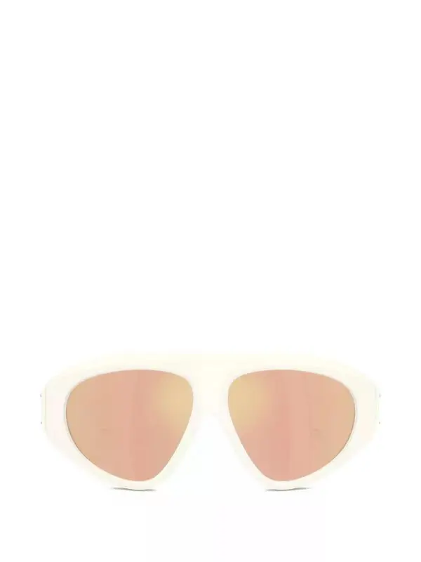 Moncler Zyra Navigator-frame Sunglasses - Neutrals