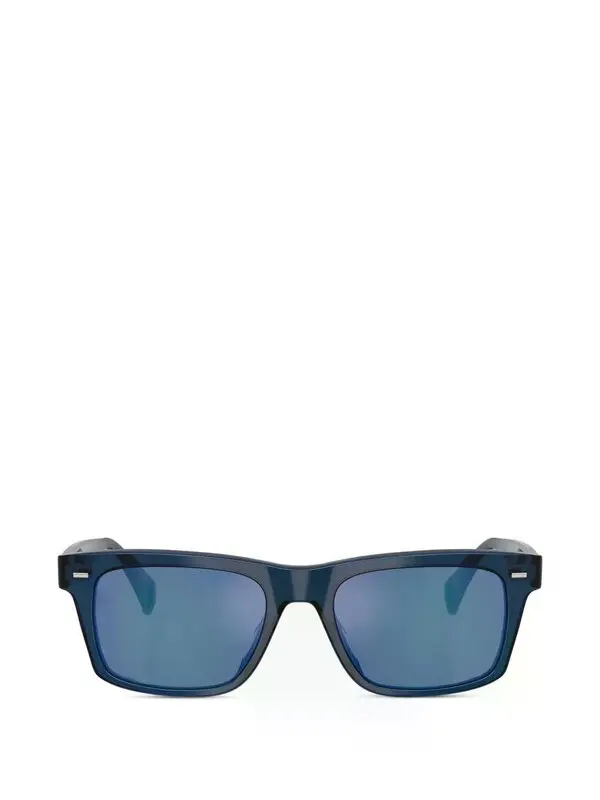 Oliver Spencer R-16 Rectangle Sunglasses - Blue