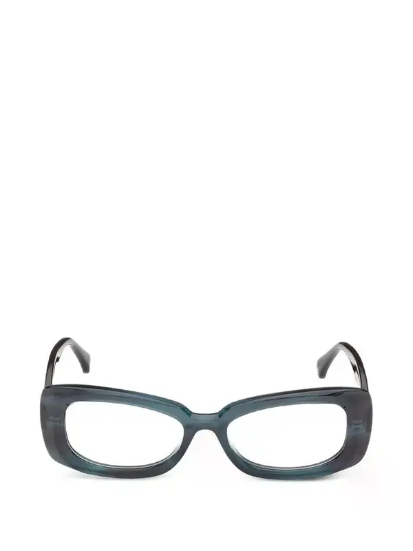Max Mara Rectangle-frame Eyeglasses - Blue