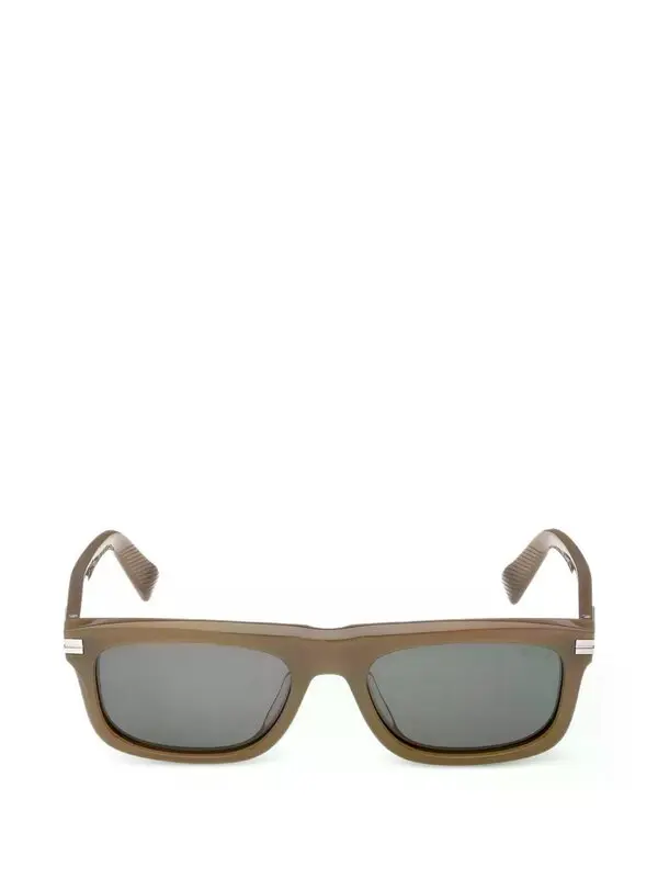 Zegna Rectangle-frame Sunglasses - Green