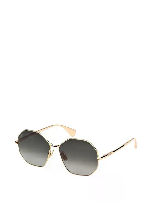 Max Mara Octagon Sunglasses - Gold
