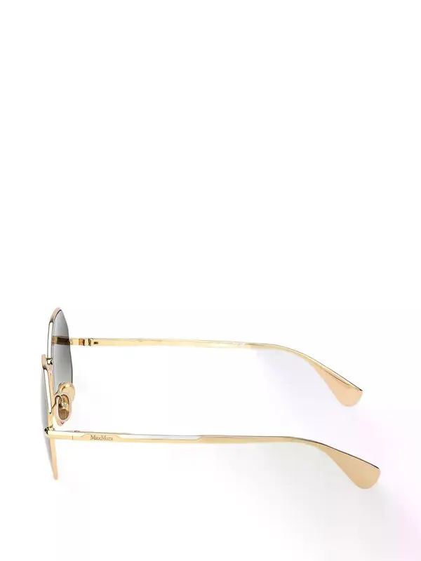 Max Mara Octagon Sunglasses - Gold