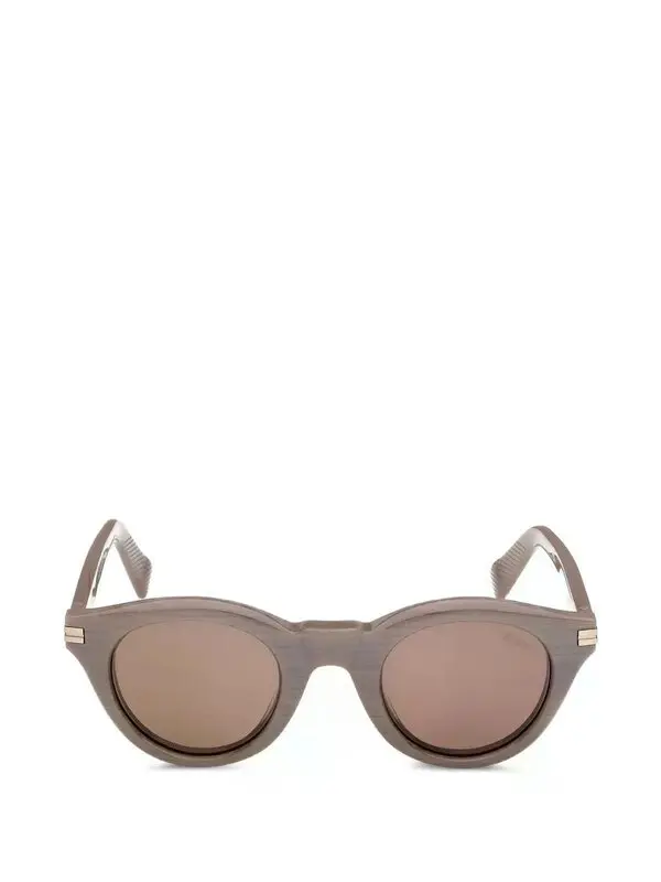 Zegna Round-frame Sunglasses - Brown