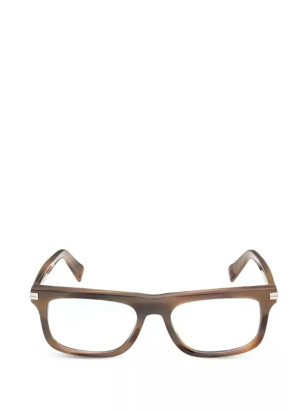 Zegna Square Frame Glasses - Brown