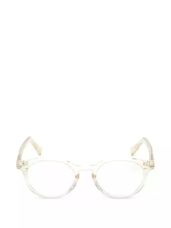 Zegna Round-frame Eyeglasses - White