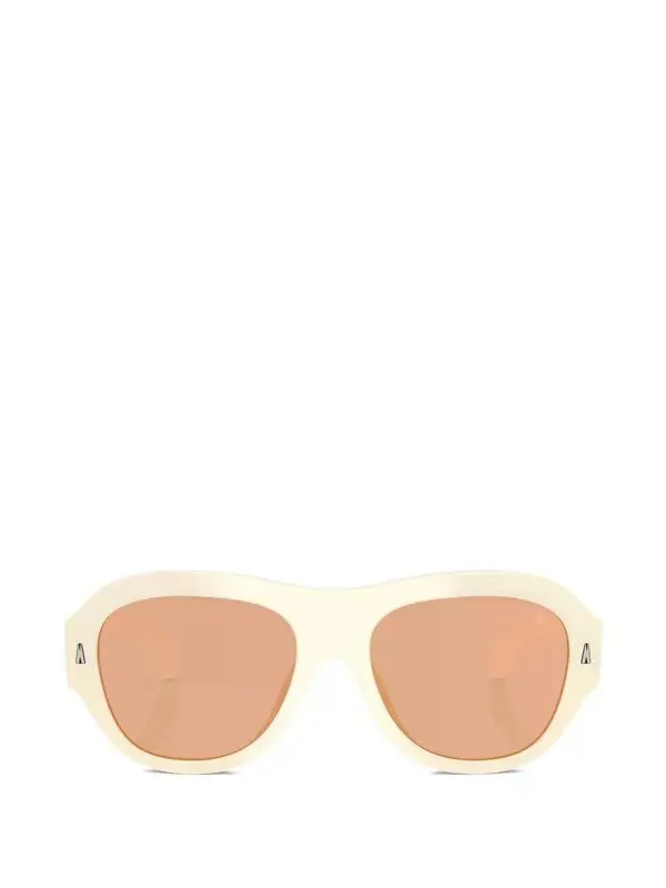 Moncler Elevane Oval-frame Sunglasses - Neutrals