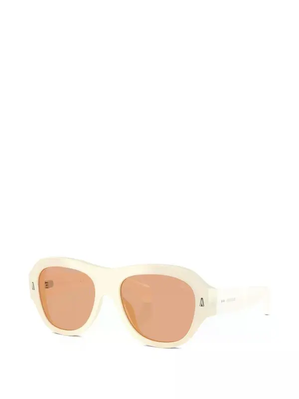 Moncler Elevane Oval-frame Sunglasses - Neutrals