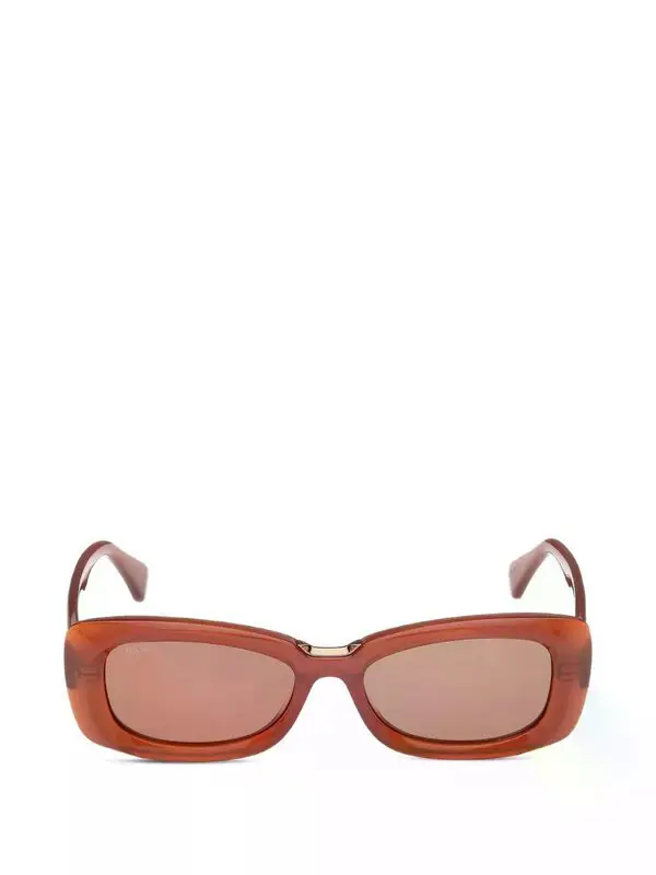 Max Mara Rectangle-frame Sunglasses - Orange