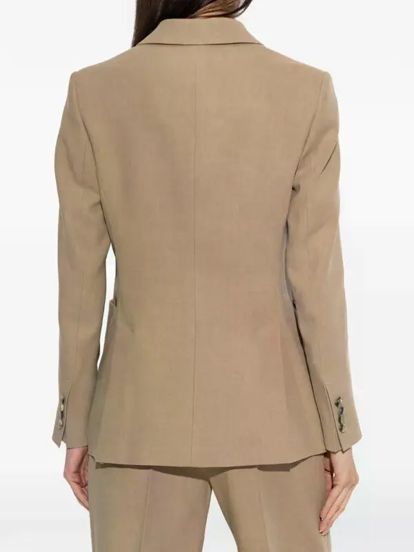 Max Mara Double-breasted Hemp Blazer - Neutrals