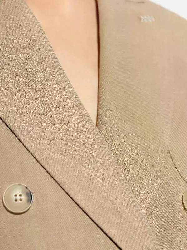 Max Mara Double-breasted Hemp Blazer - Neutrals