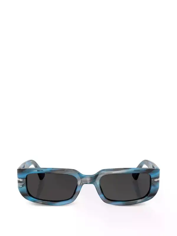 Persol Mel Striped Rectangle Sunglasses - Blue