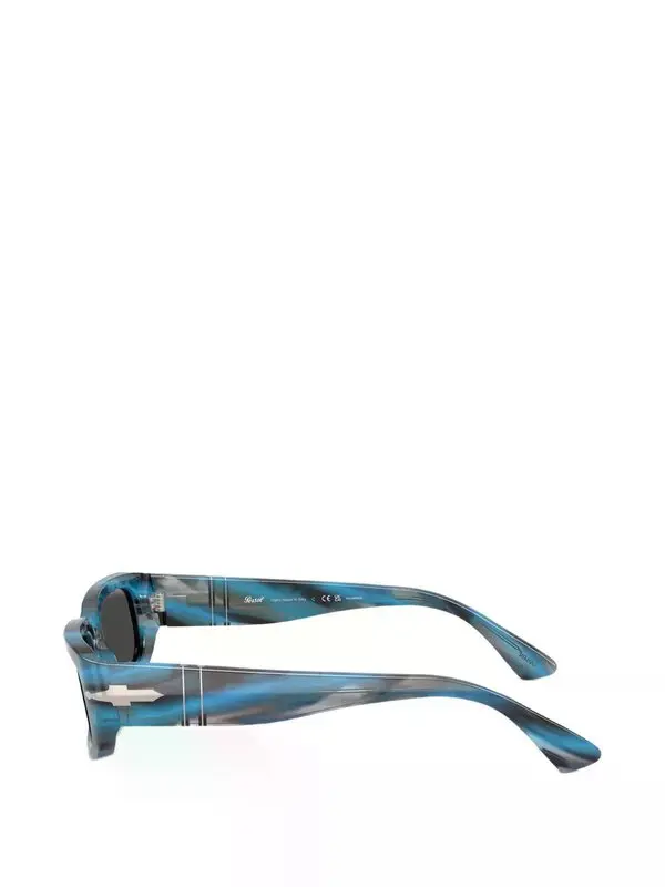 Persol Mel Striped Rectangle Sunglasses