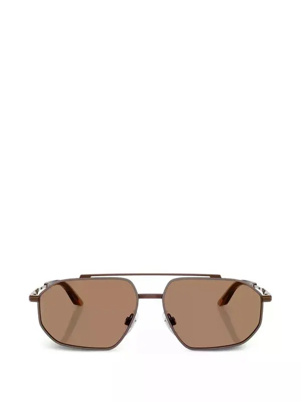 Dolce & Gabbana Geometric Browline Sunglasses - Brown