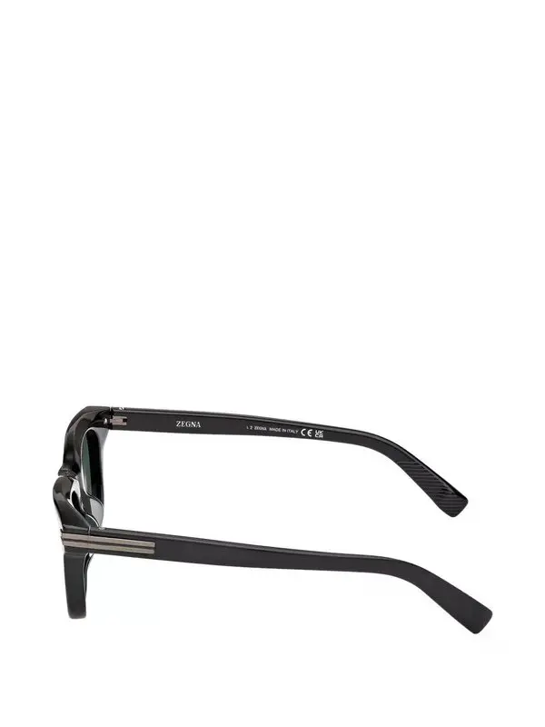Zegna Square-frame Sunglasses - Black