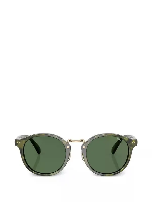 POLO RALPH LAUREN EYEWEAR Heritage Round Frame Sunglasses - Green