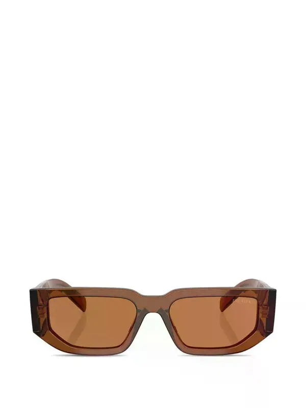 Prada Triangle-logo Sunglasses - Brown