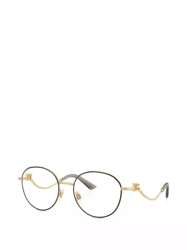 Dolce & Gabbana Dg Logo Round-frame Glasses