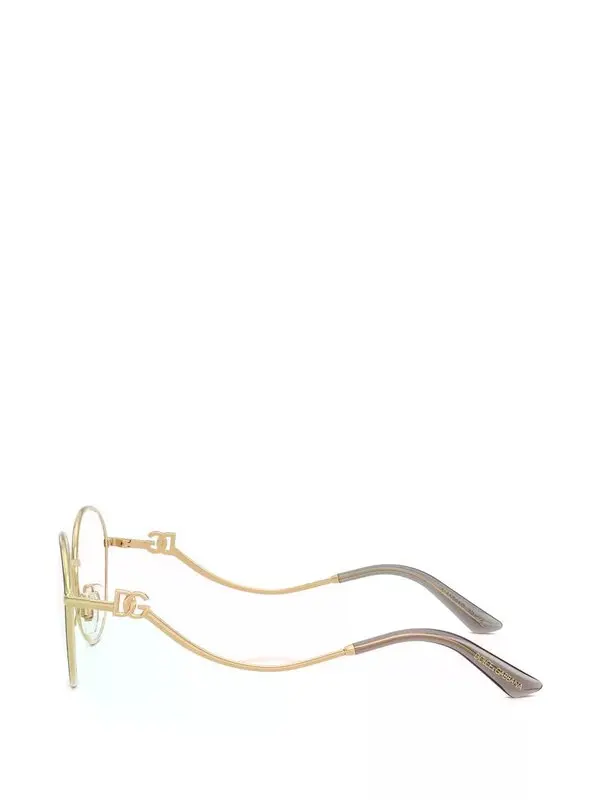 Dolce & Gabbana Dg Logo Round-frame Glasses