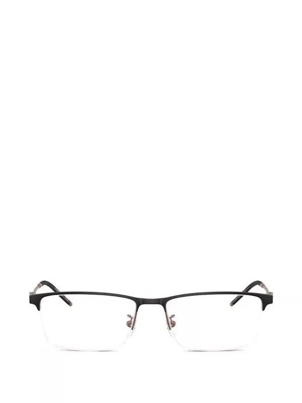 Emporio Armani Rectangle Frame Eyeglasses - Black