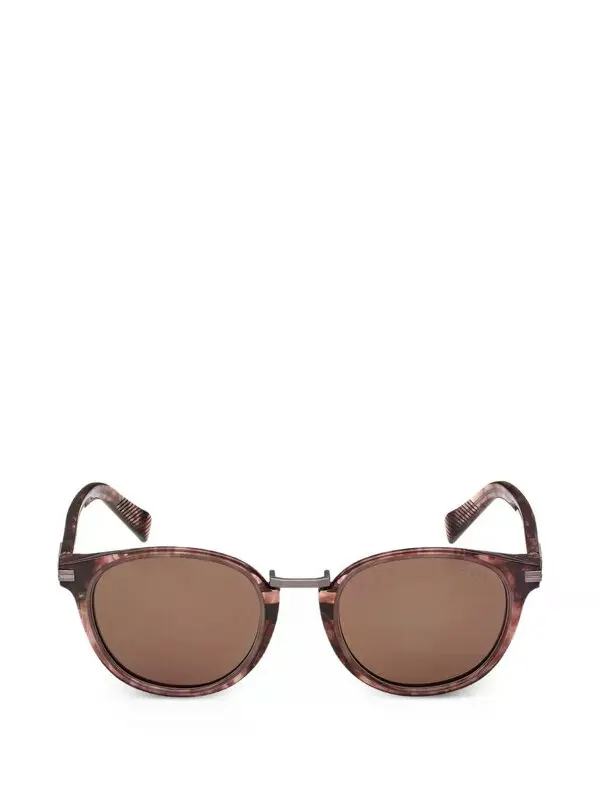 Zegna Round Frame Sunglasses - Brown