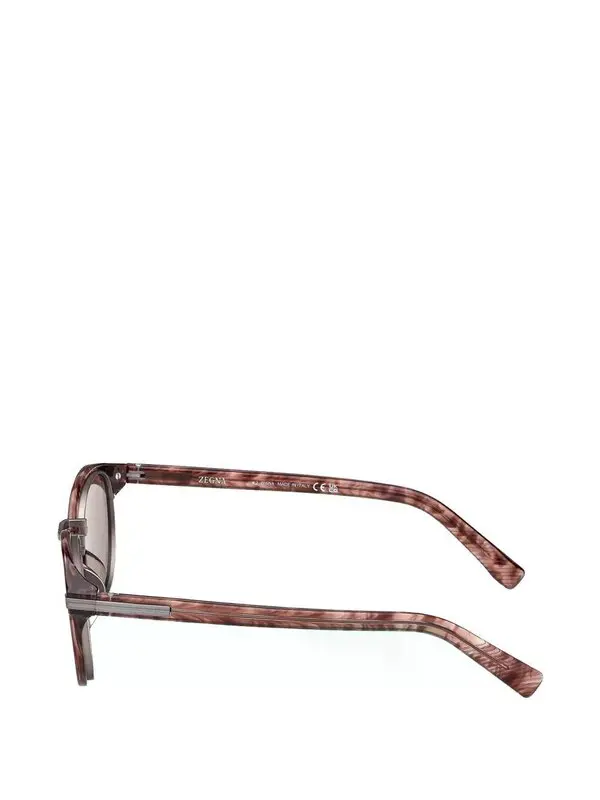 Zegna Round Frame Sunglasses - Brown