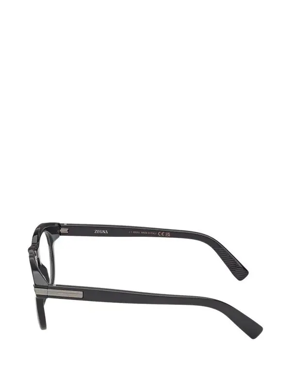 Zegna Round Frame Eyeglasses - Black