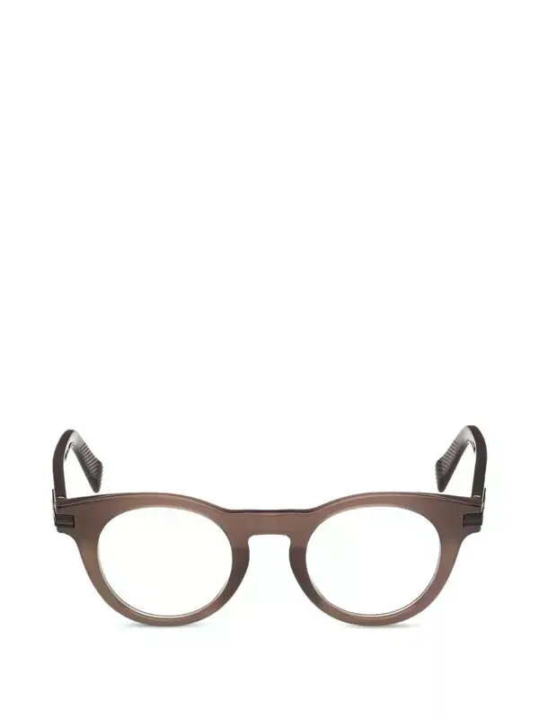 Zegna Round-frame Glasses - Brown