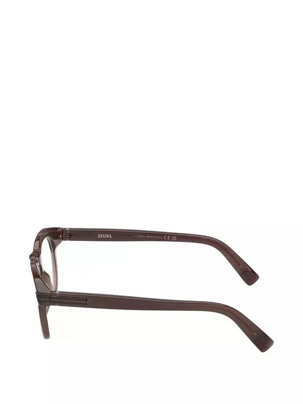Zegna Round-frame Glasses - Brown