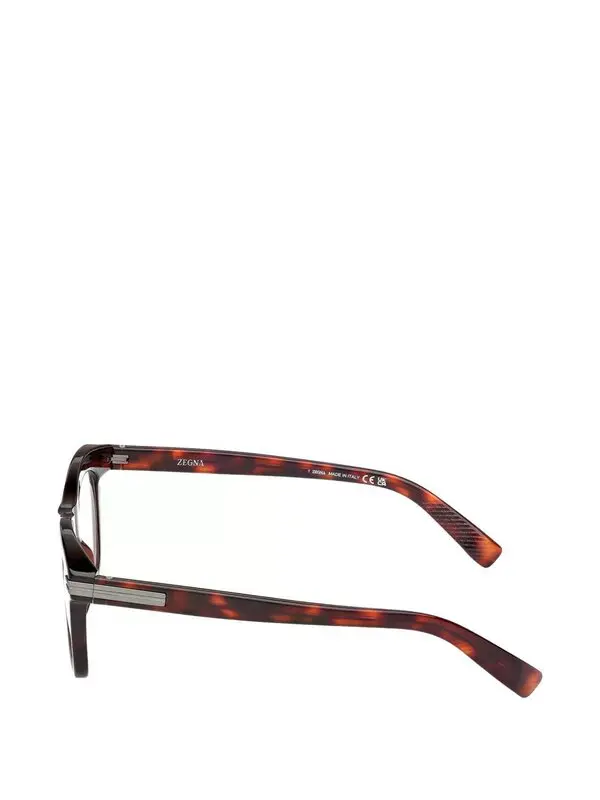 Zegna Metal-detail Square-frame Eyeglasses