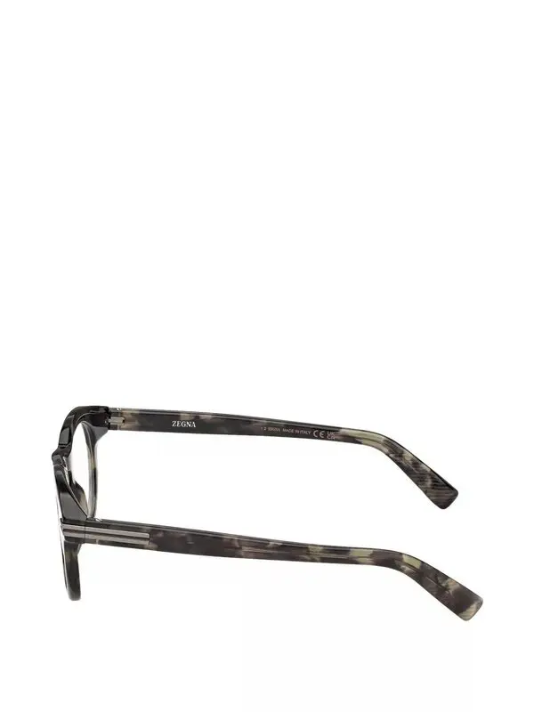 Zegna Round-frame Eyeglasses - Brown