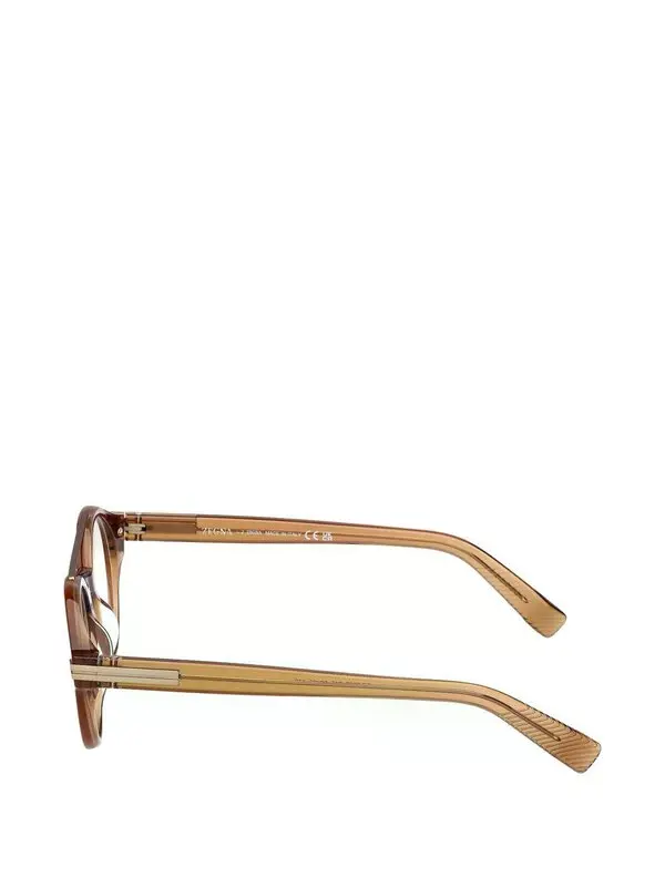 Zegna Round-frame Glasses - Brown