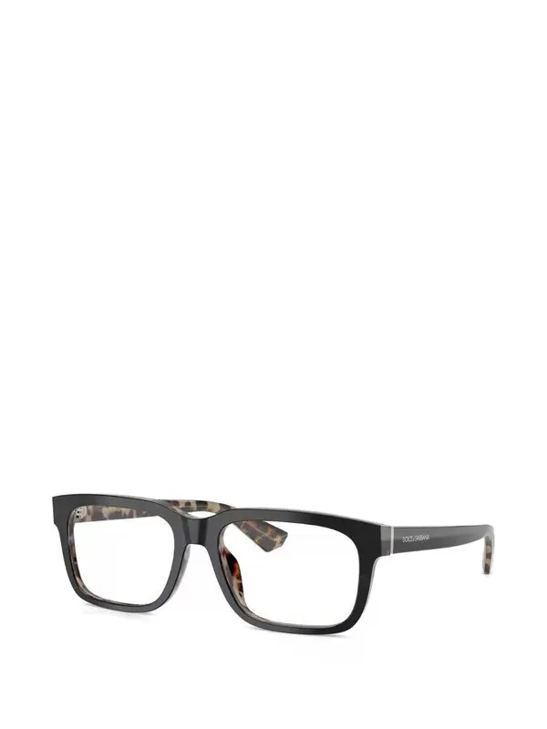 Dolce & Gabbana Havana Rectangle Eyeglasses