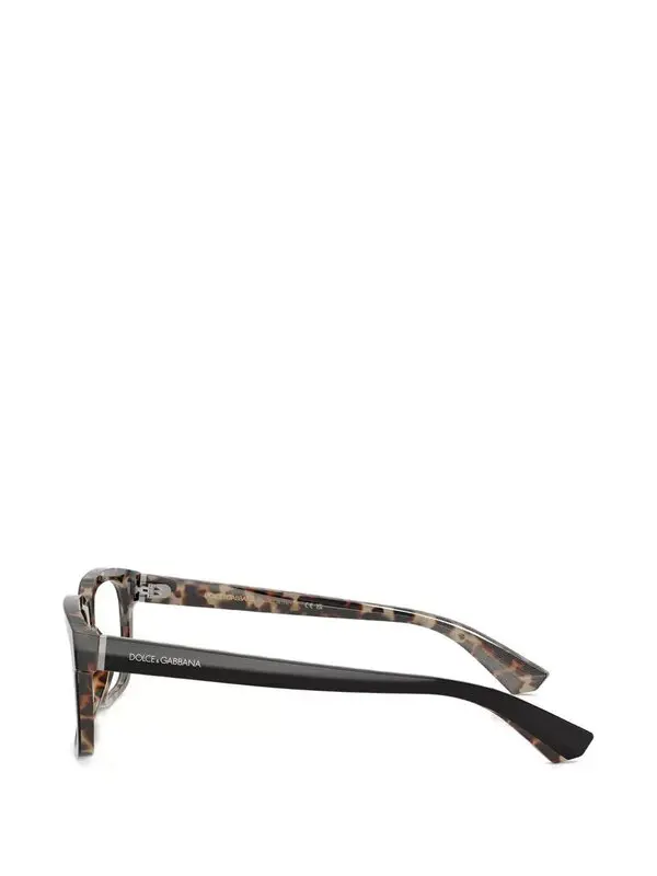 Dolce & Gabbana Havana Rectangle Eyeglasses