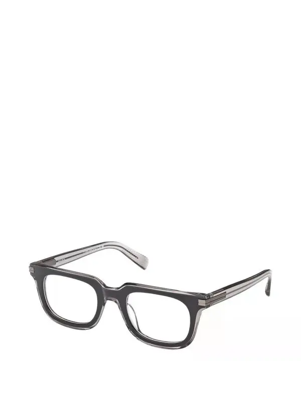 Zegna Square-frame Eyeglasses - Grey
