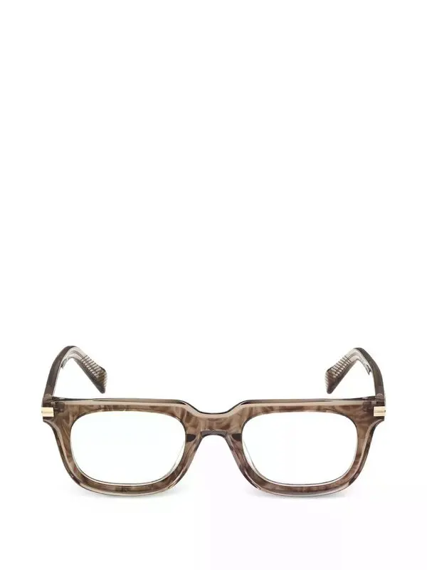 Zegna Square-frame Eyeglasses - Brown