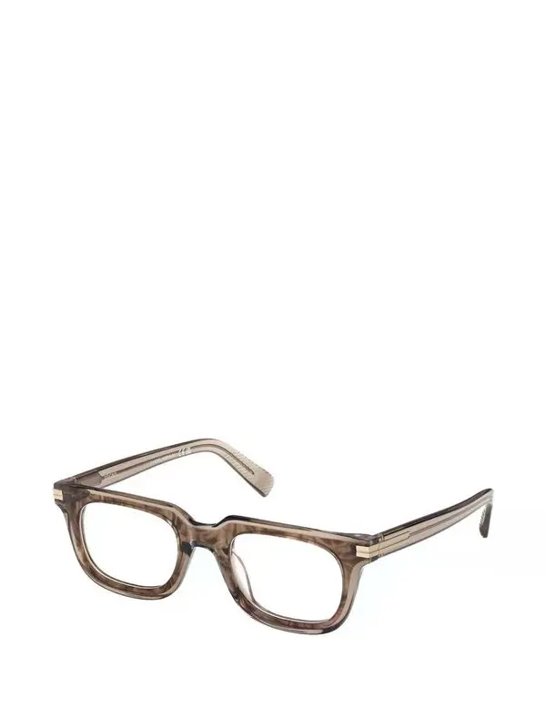 Zegna Square-frame Eyeglasses - Brown