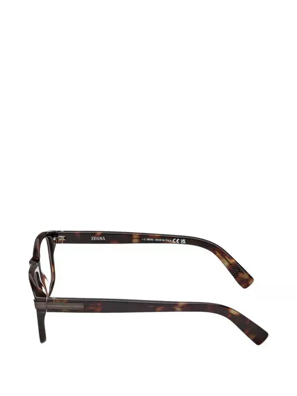Zegna Rectangle-frame Eyeglasses - Brown