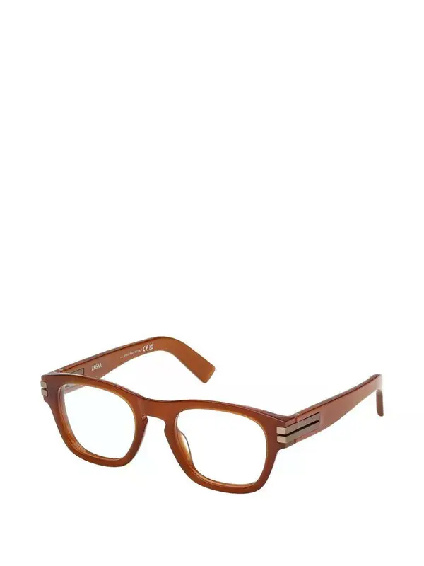 Zegna Square-frame Glasses - Brown