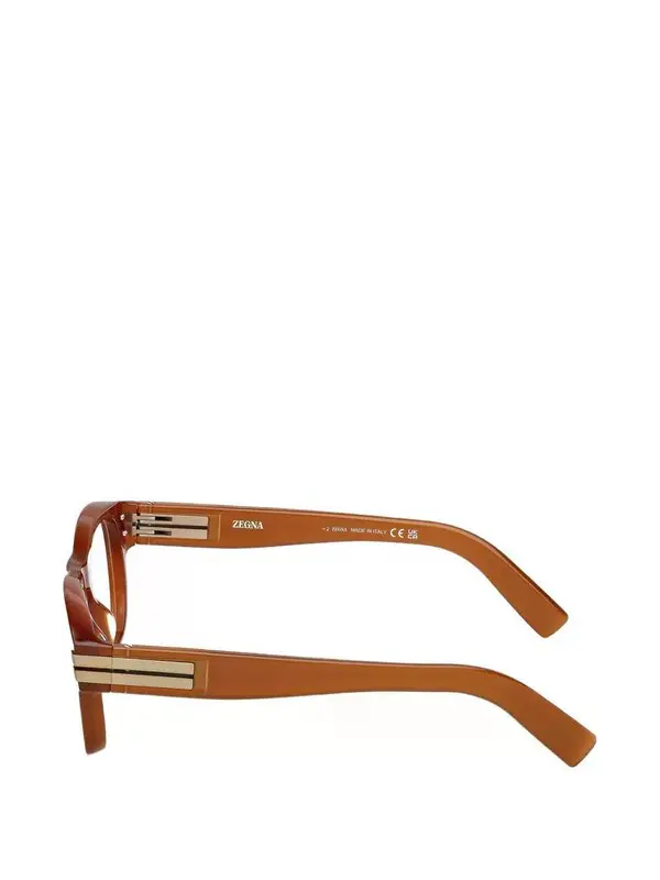 Zegna Square-frame Glasses - Brown