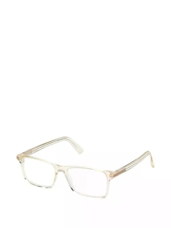 Zegna Rectangle-frame Eyeglasses - Neutrals