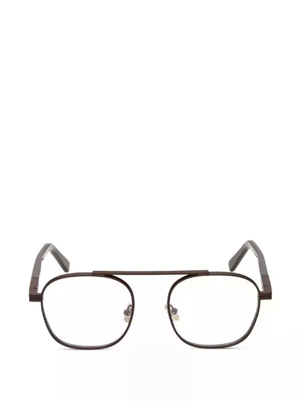 Zegna Square-frame Glasses - Brown