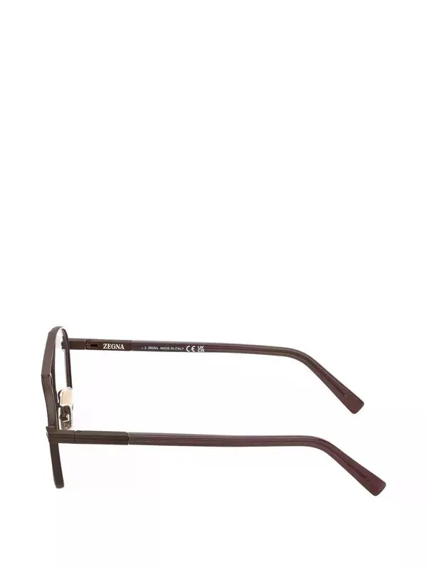 Zegna Square-frame Glasses - Brown