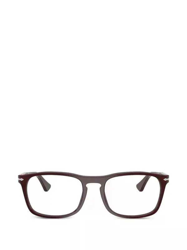Persol Opal Burgundy Square-frame Glasses - Brown