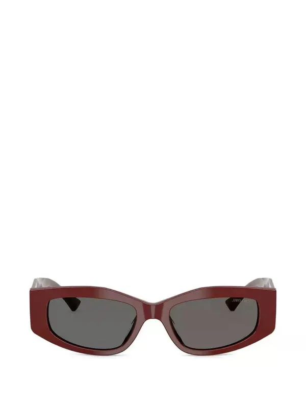 JIMMY CHOO Geometric Frame Sunglasses - Brown