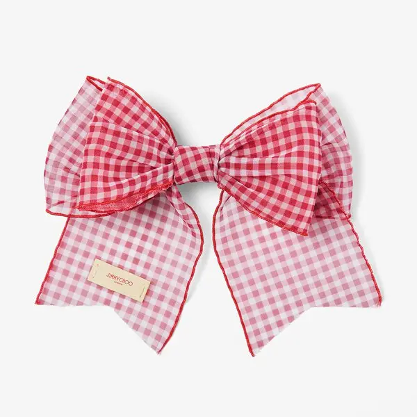 JIMMY CHOO Bow Hair Clip - Ruby Red Mix