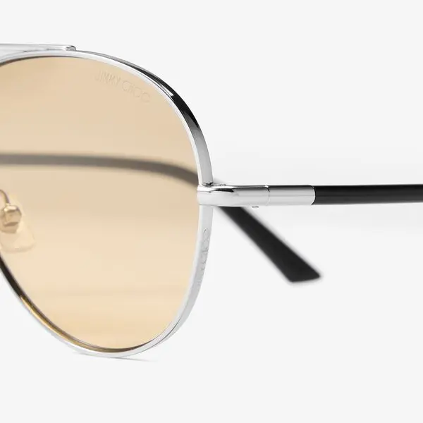 JIMMY CHOO Aviator Sunglasses - Silver