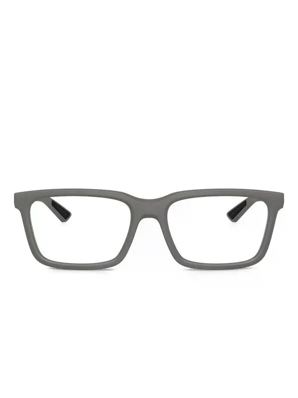 Prada Square-frame Logo Glasses - Grey