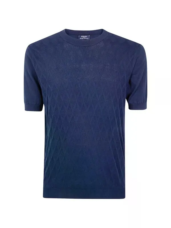 BARBA NAPOLI Diamond-patterned Knit T-shirt